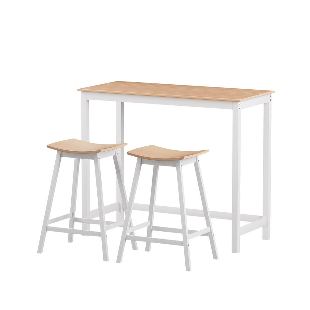 Buy Archie Wooden Bar Table Set White | Bar Stool Home