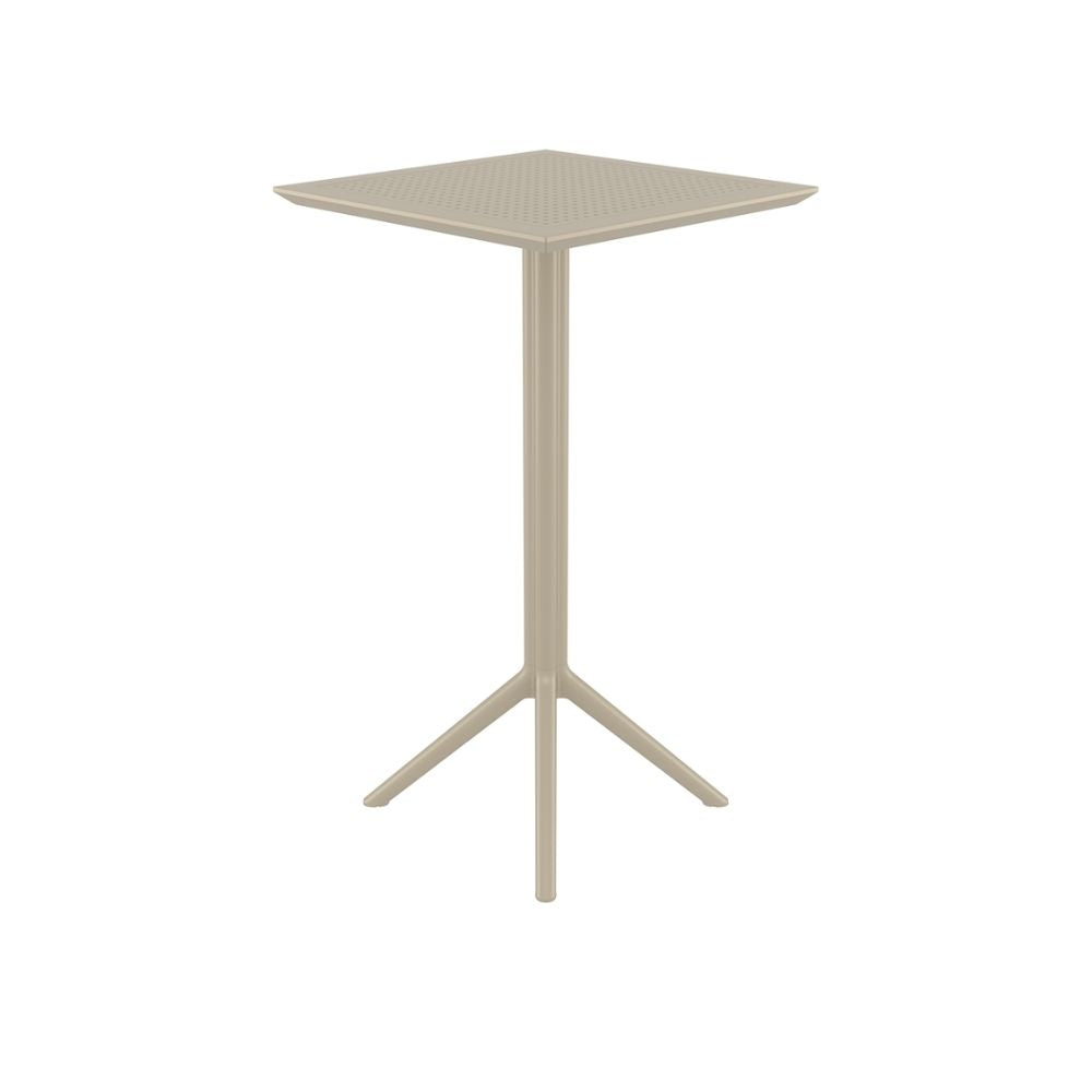 Buy Mika Outdoor Bar Table (Square Top) Taupe | Bar Stool Home